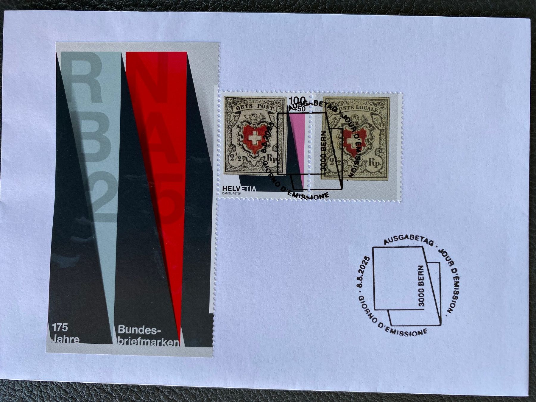 175 Jahre Bundesbriefmarken RNBA 25 mit Tab AgTg Stempel (Gebraucht) in ...