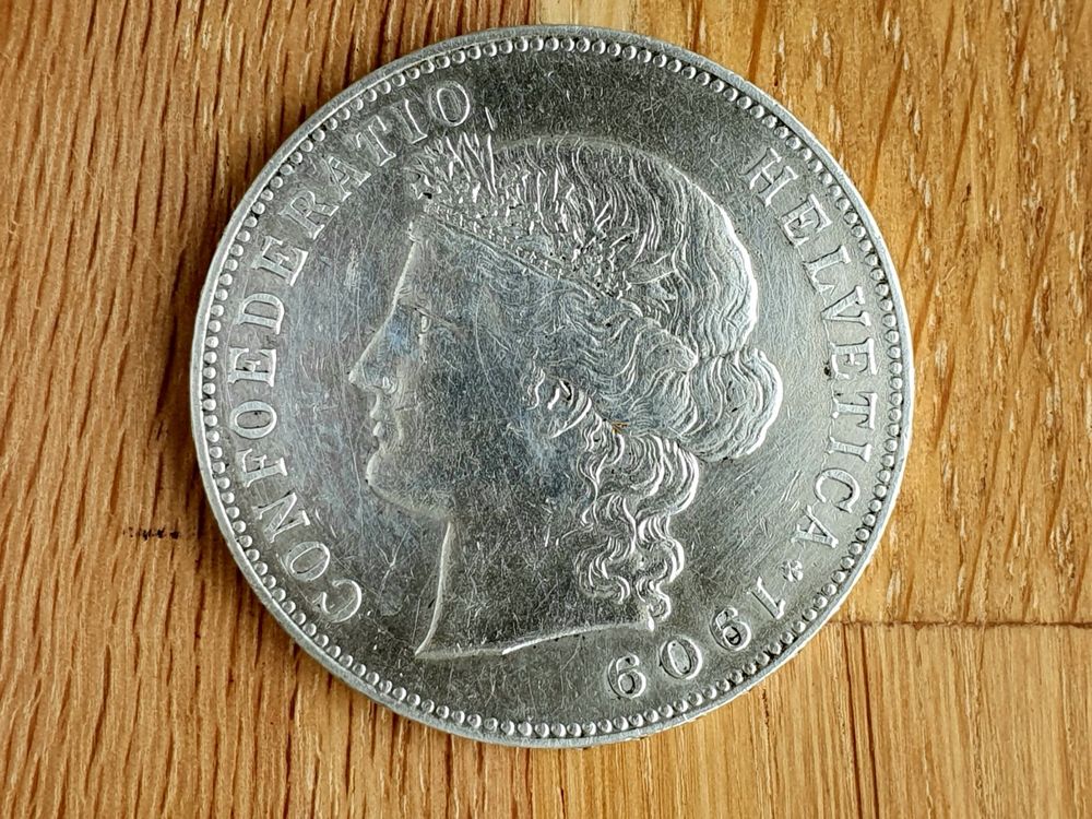5 FRANKEN 1909 +TTB ( SS ) (Gebraucht) in luzern für CHF 195 – mit Lieferung auf Ricardo kaufen