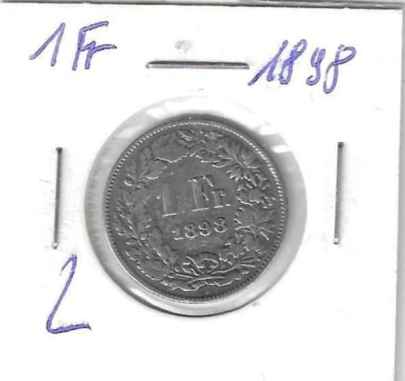 Monnaie Suisse: 1 Fr 1898 (D'occasion) à Muraz (Collombey) pour CHF 7 ...
