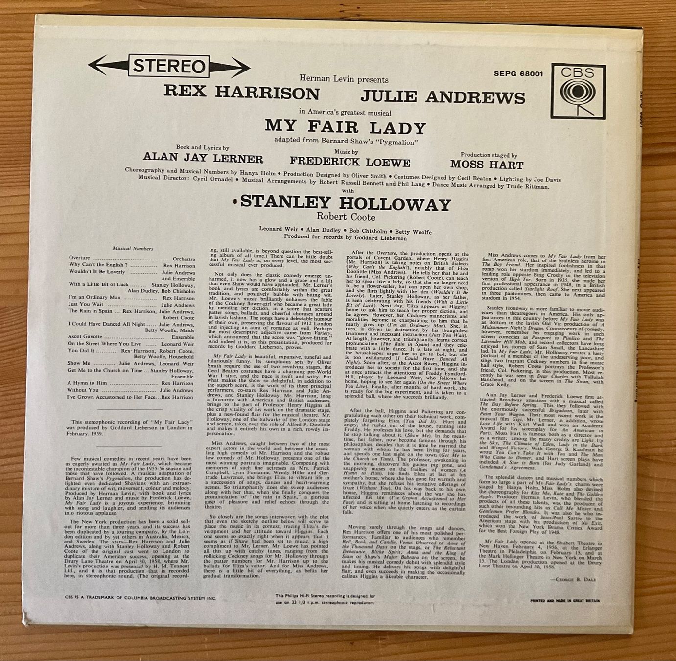 My Fair Lady - historische Musical Schallplatte (Gebraucht) in Root für ...