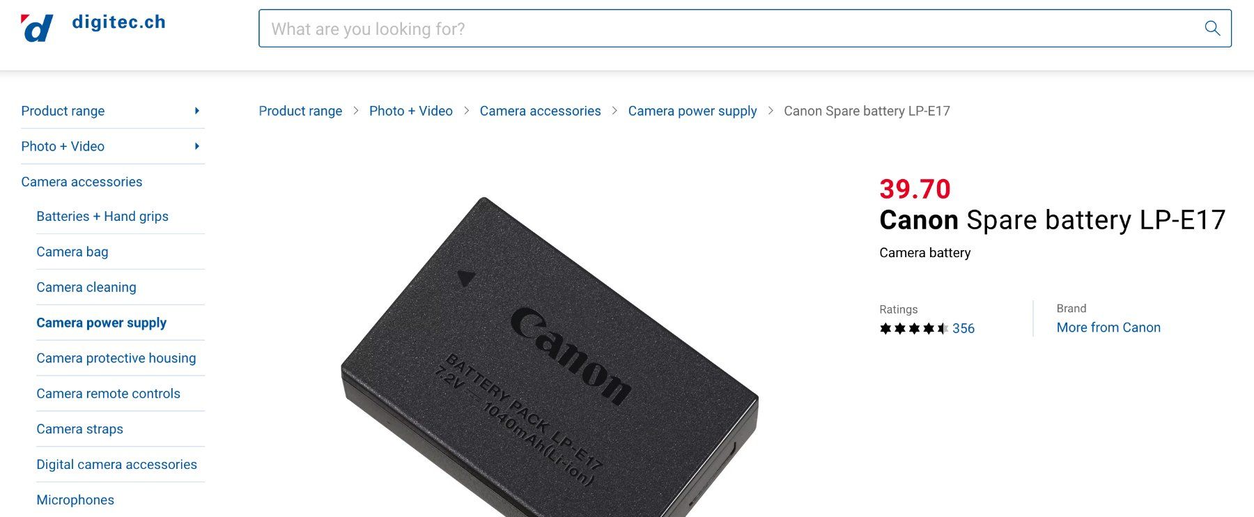 CANON LP-E17 Akku zu 77D 750D 760D 800D M5 (Gebraucht) in Emmen für CHF ...