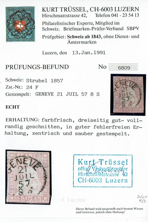 STRUBEL >> 15RP 24F/B1m RUND GENEVE BEFUND (Gebraucht) in Rüschlikon für CHF 50 – mit Lieferung ...