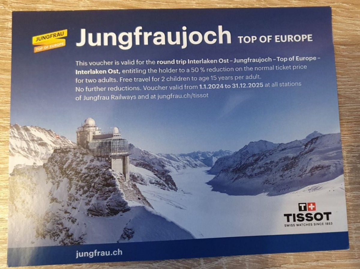 50% Gutschein Jungfraujoch (2 Kinder Gratis) - TOP OF EUROPE (Neu und originalverpackt) in Emmen ...