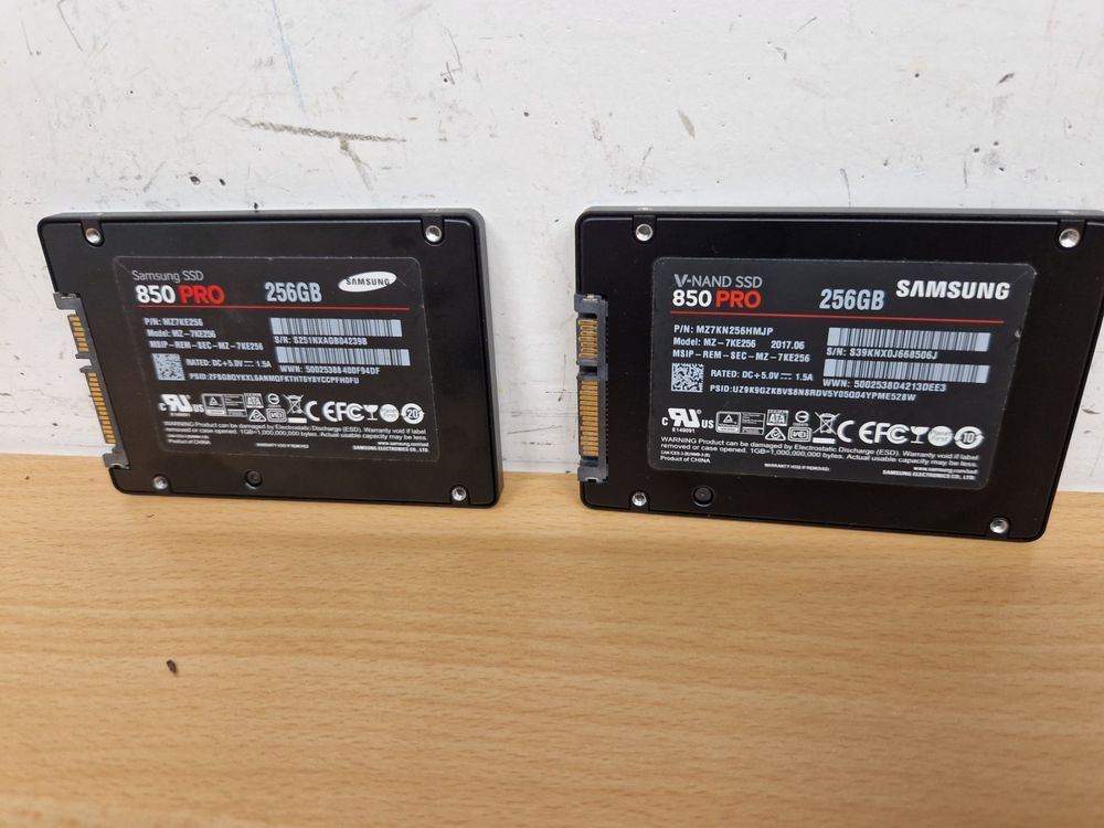 2 x SSD 850 PRO - Samsung - 256 GB ab 1.- (Gebraucht) in Sitterdorf für ...