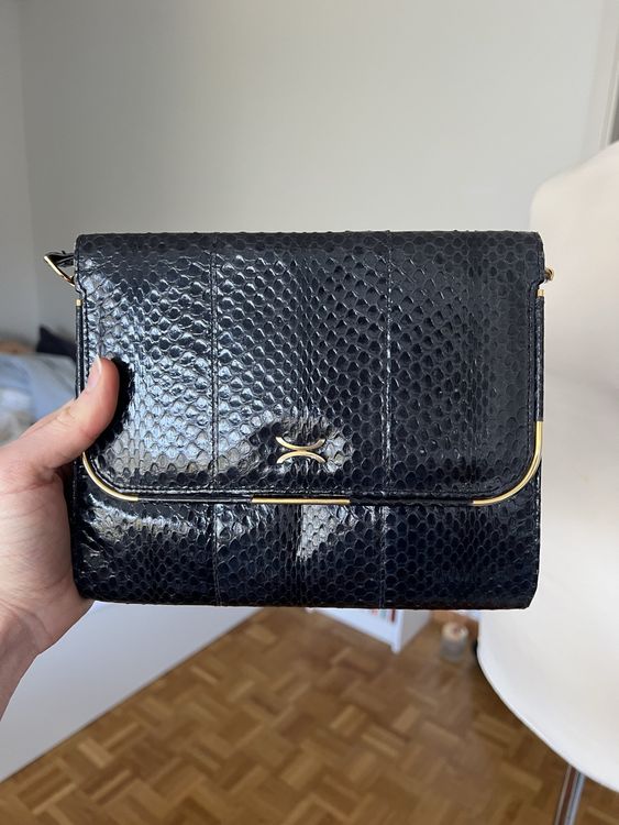 Schwarze Ledertasche schlangen Marke Coccinelle, Vintage | Kaufen auf Ricardo