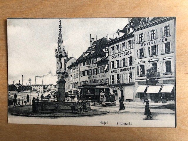 Antike Postkarte, Basel, Fischmarkt (Gebraucht) in Basel für CHF 10 – mit Lieferung auf Ricardo ...
