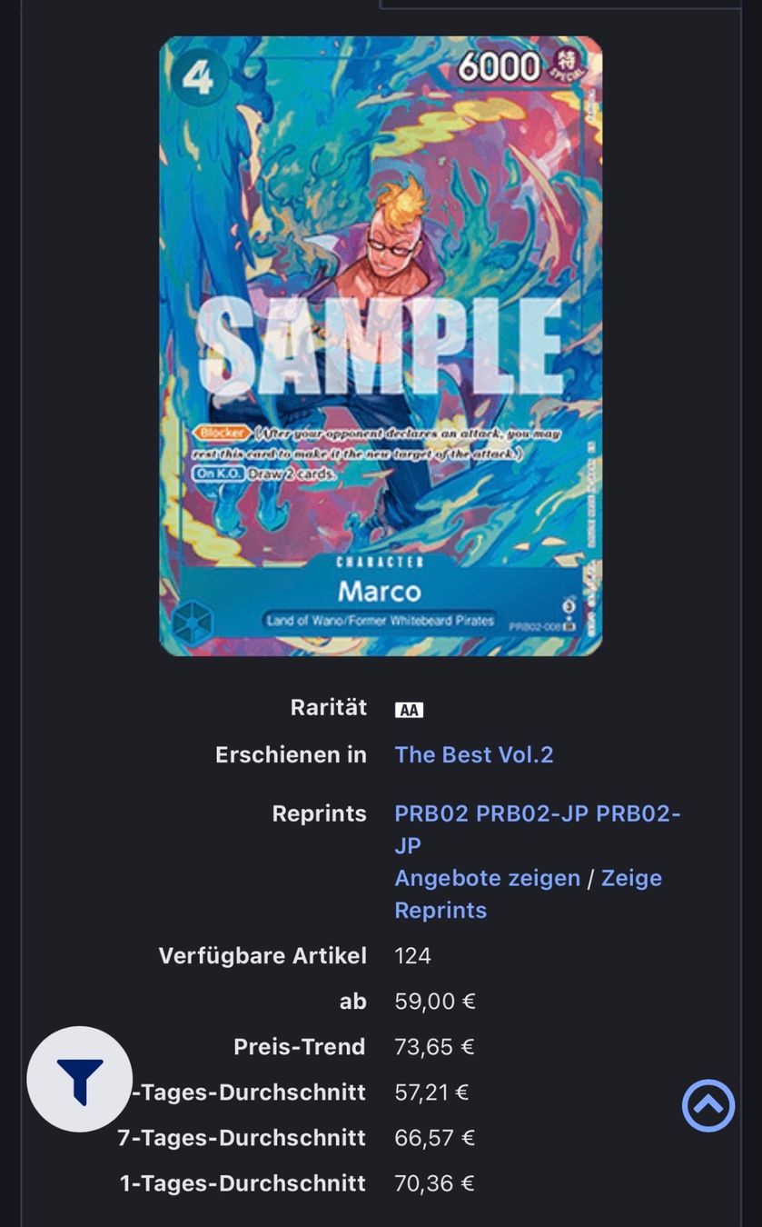 OnePiece AA Marco PRB02-008 Foil - Seltenheit! (Neu (gemäss Beschreibung)) in Kriens für CHF 55 ...