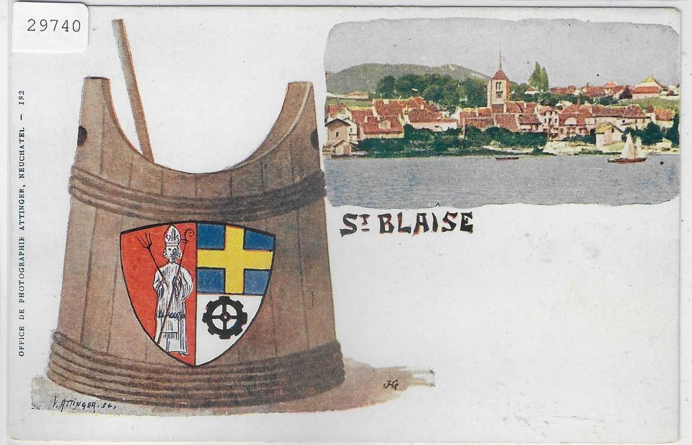 St. Blaise - Künstlerkarte Attinger (Gebraucht) in Ettingen für CHF 4 ...