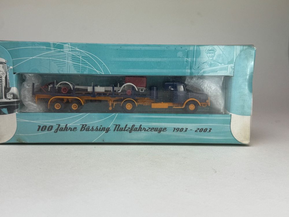GB1- Brekina Büssing 8000 mit Chassis Ladung 100 Jahre Büssi (Gebraucht ...