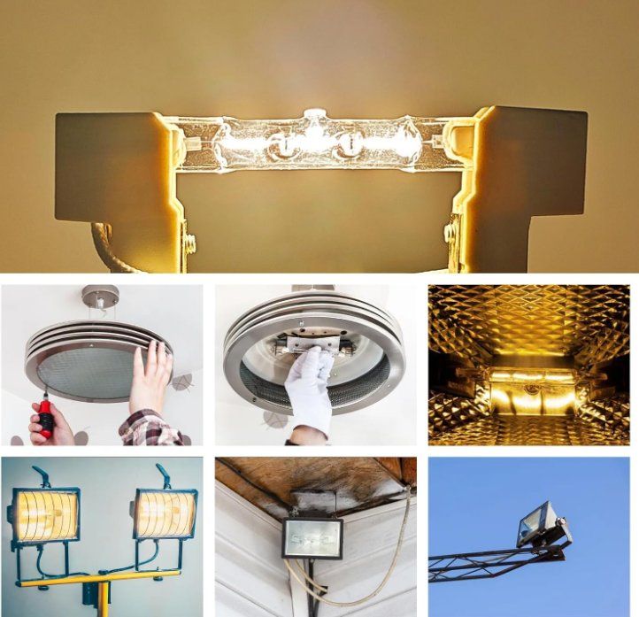 6er R7S Halogenstab 78mm 100w halogen leuchtmittel gu10 led (Neu ...