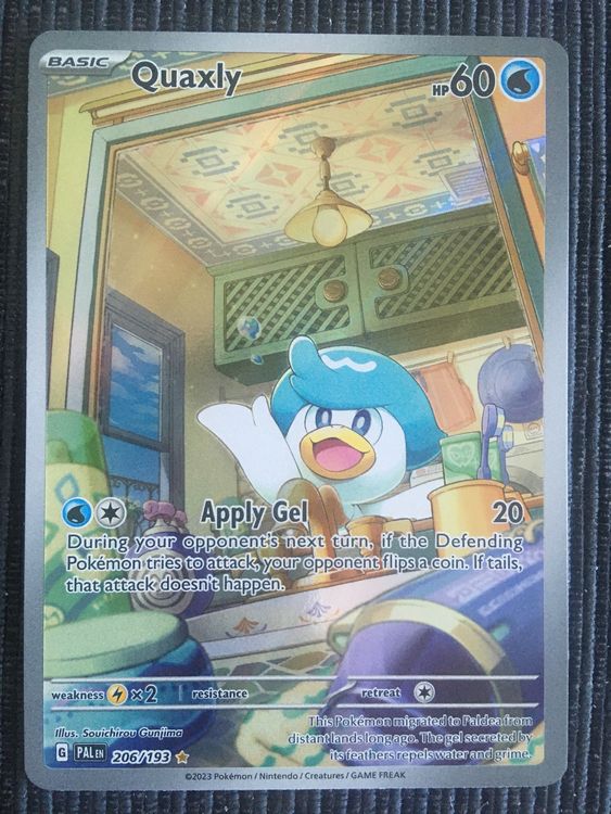 Pokemon Paldea Evolved Quaxy Art Rare ENG (Neu (gemäss Beschreibung ...