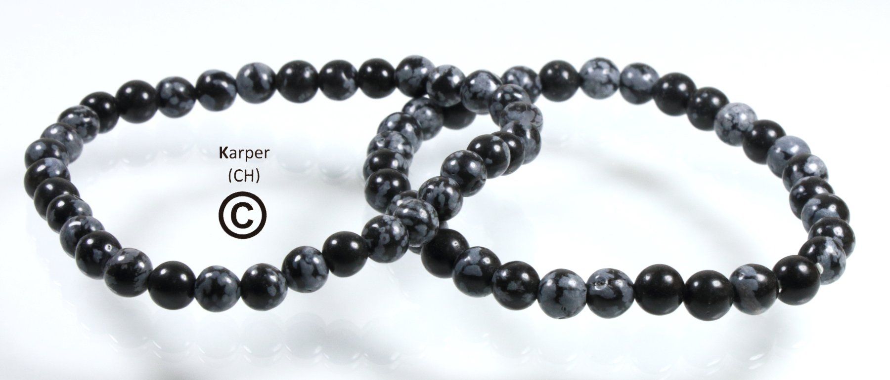 Schneeflock Obsidian / Obsidienne neige, 5-6 mm, x 1 (Neu und ...