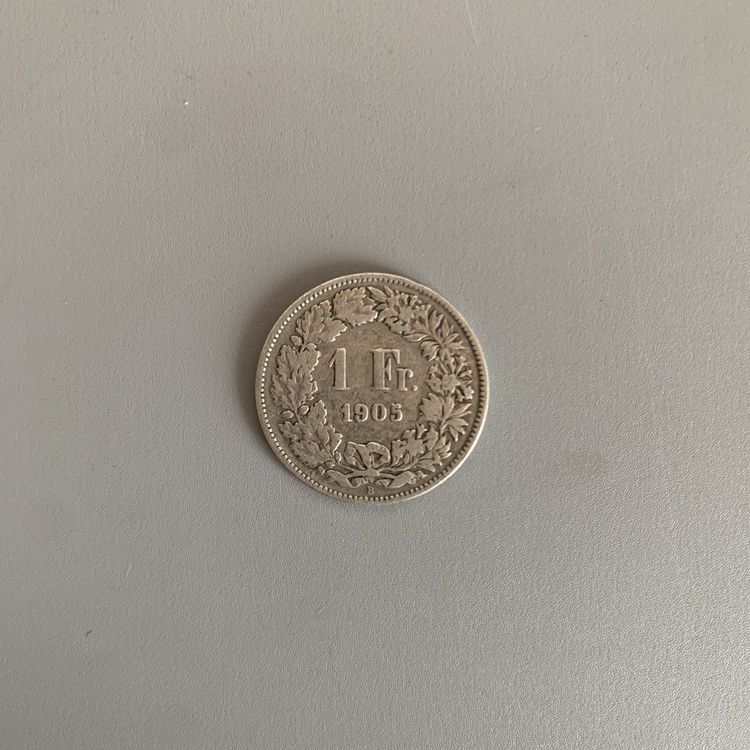 1905 Münze 1 Franken Silber (Gebraucht) in Eggersriet für CHF 2.9 – mit Lieferung auf Ricardo kaufen