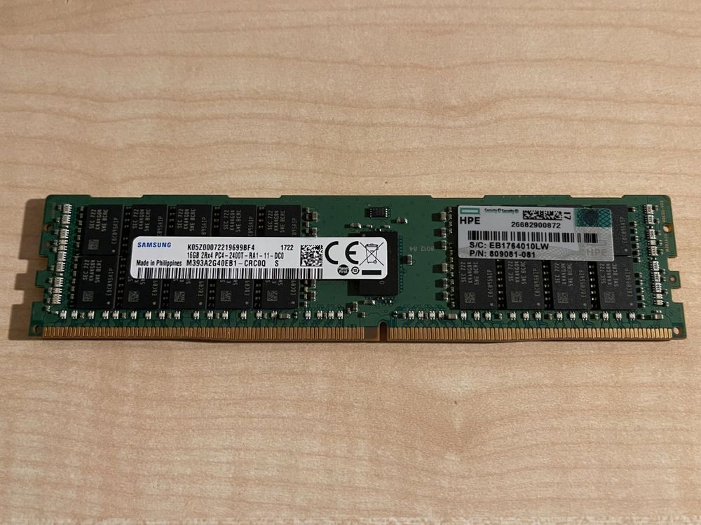 HPE Server-RAM, 16GB, 2Rx4, PC4-2400T - RA1 (Gebraucht) in Böbikon für ...