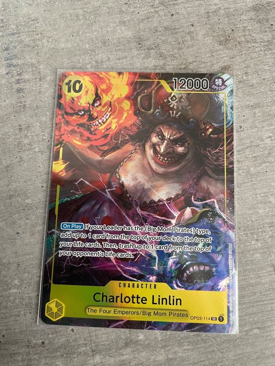 One Piece TCG Charlotte Linlin OP03 AA V.2 (Neu (gemäss Beschreibung ...