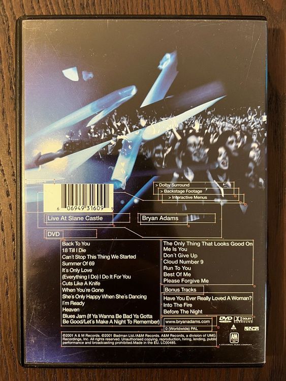 Bryan Adams Ireland 2000 Live At Slane Castle | Kaufen auf Ricardo