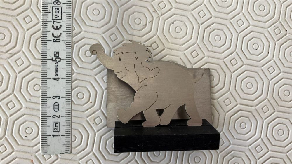 Porta biglietti da visita con elefantino in metallo (Usato) a Melano ...