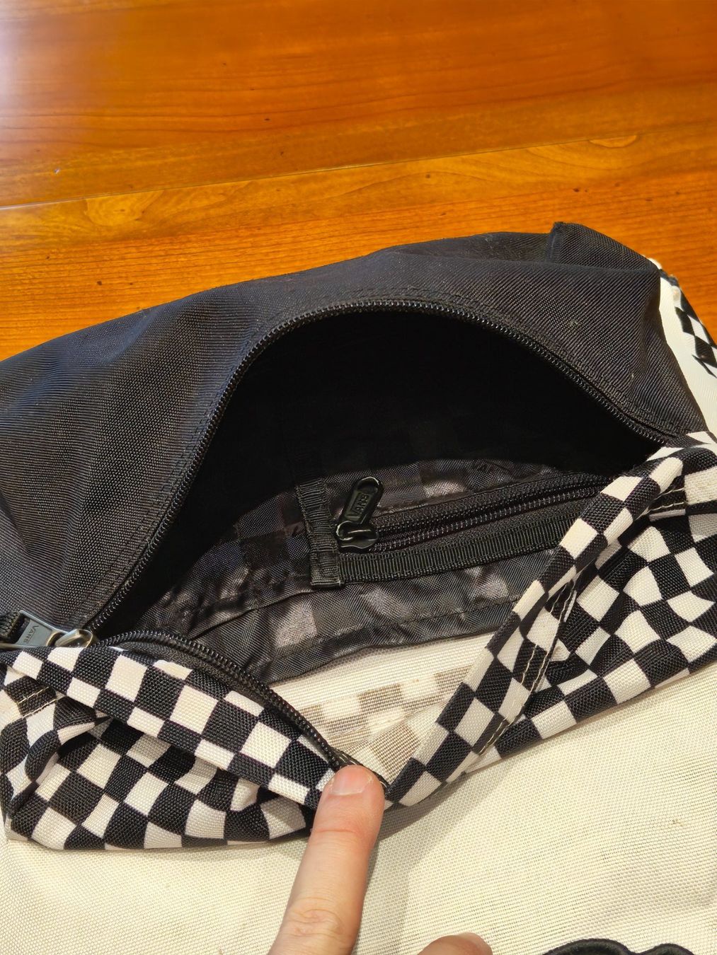 Vans OLD SKOOL CHECK - Tagesrucksack - black white (Gebraucht) in ...