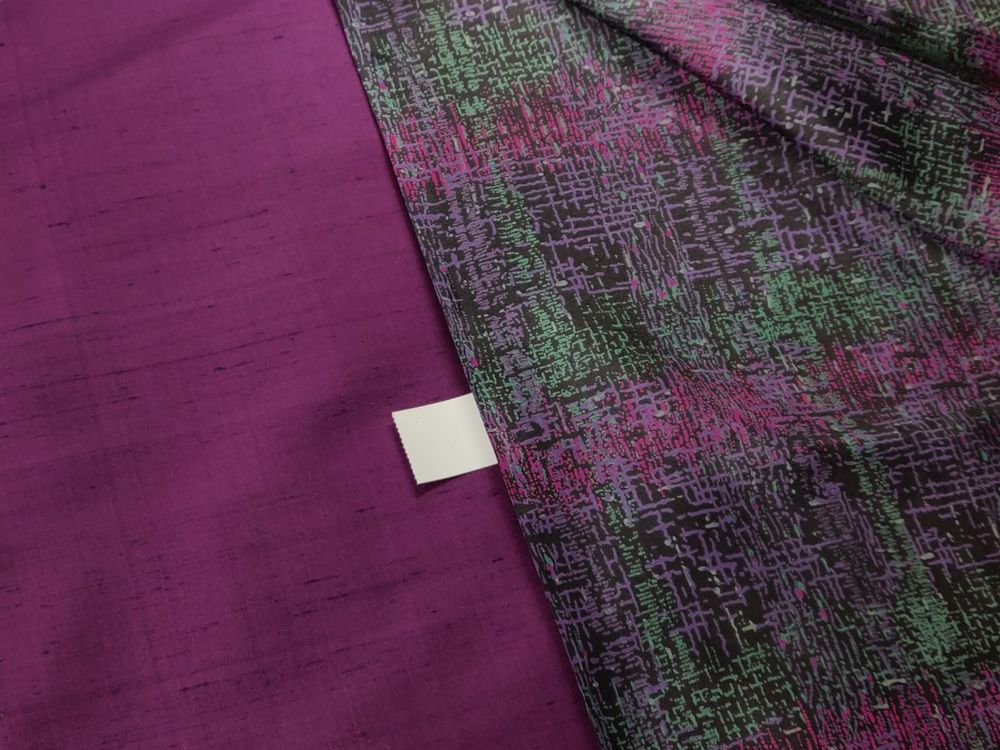 Tussah Wild Seide 100% aus Italien 1.8x1.35m viola (Neu (gemäss ...