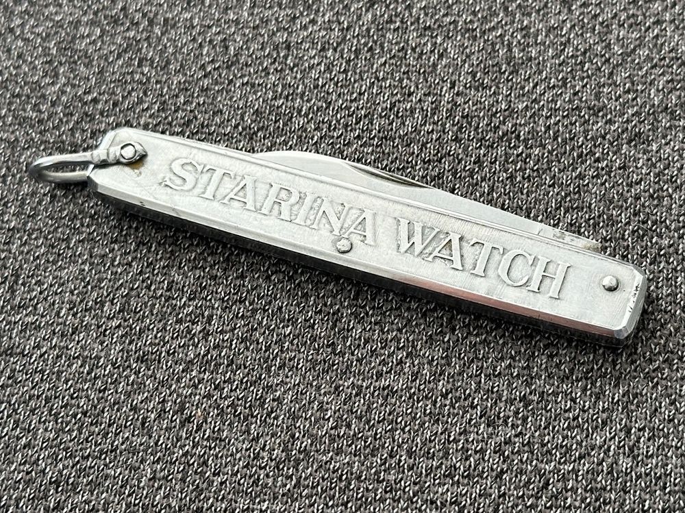 Uraltes Uhrenmesser „STARINA WATCH“ mit Haken 1950er RARITÄT (D ...