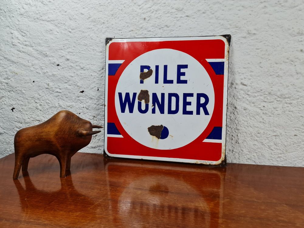 Emailleschild Email Pile Wonder Schild Garage Tankstelle | Kaufen auf ...