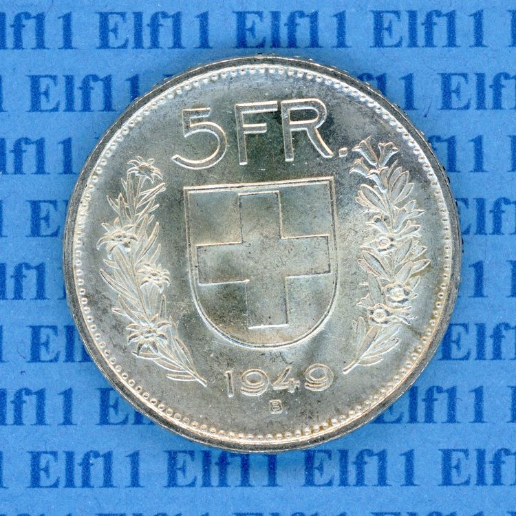 CHF___5.00 1949 stgl 5 Franken (Neu (gemäss Beschreibung)) in Widnau für CHF 95 – mit Lieferung ...