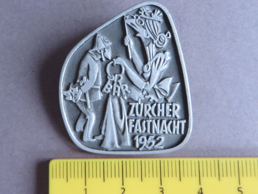 FASNACHTSPLAKETTE ZÜRCHER FASTNACHT 1952, ZÜRICH FASNACHT | Kaufen auf Ricardo