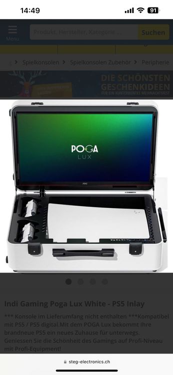 Indiegaming Poga Lux (PS5) Gaming Koffer mit Bildschirm | Kaufen auf ...