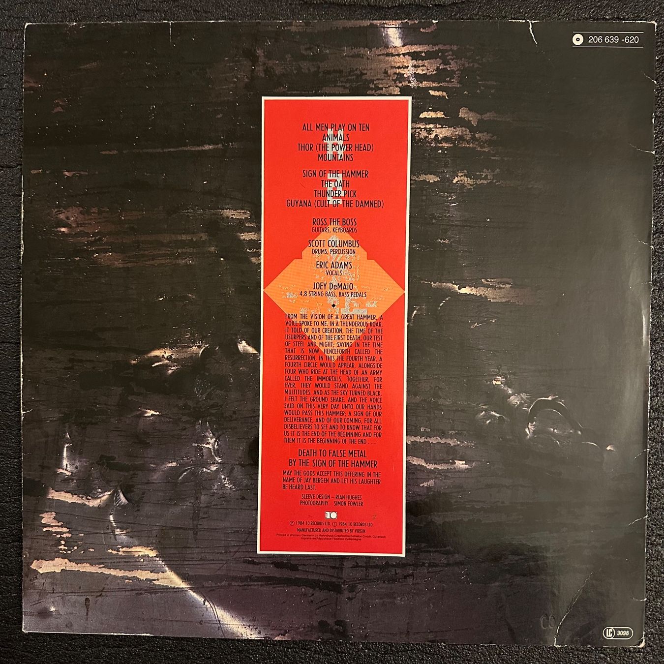 LP - Manowar – Sign Of The Hammer (Gebraucht) in Breganzona für CHF 40 ...