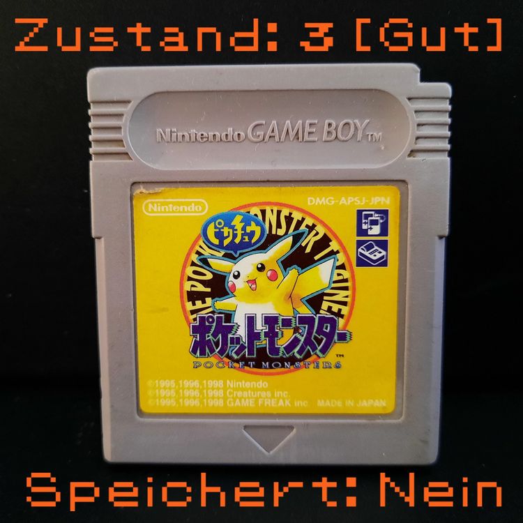 Game Boy - Pokémon Gelb - Japan - Modul | Kaufen auf Ricardo
