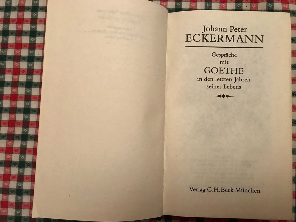 J.P. Eckermann: Gespräche mit Goethe | Kaufen auf Ricardo