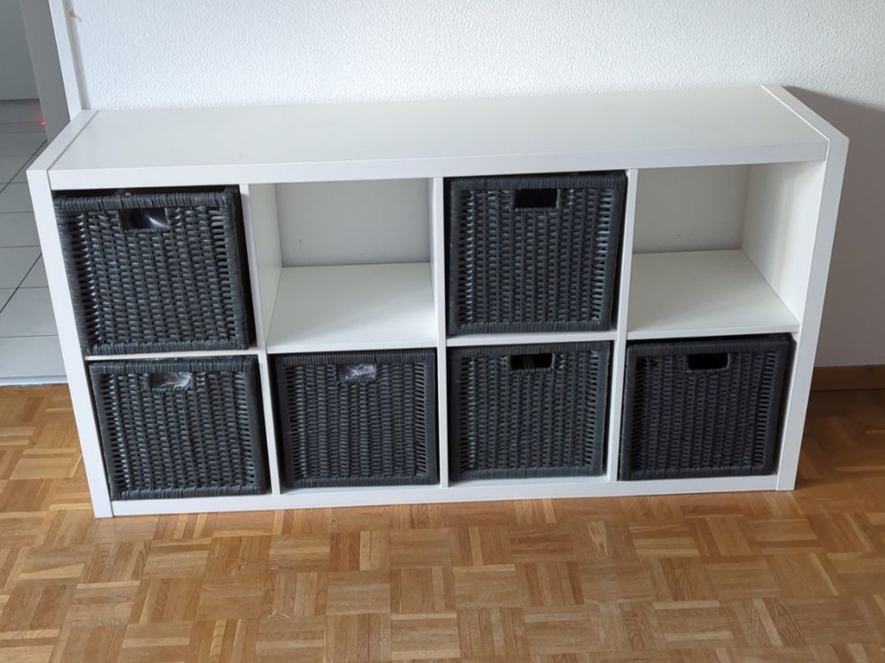 IKEA KALLAX Shelf Unit (4x2)+ 6xBranäs boxes | Kaufen auf Ricardo