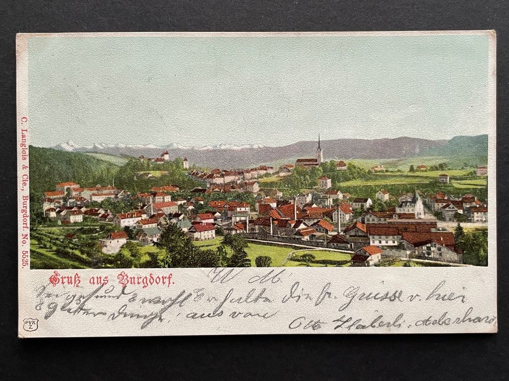 AK Litho Gruss aus Burgdorf 1904 nach Lauterbrunnen (Gebraucht) in Bern für CHF 8 – mit ...