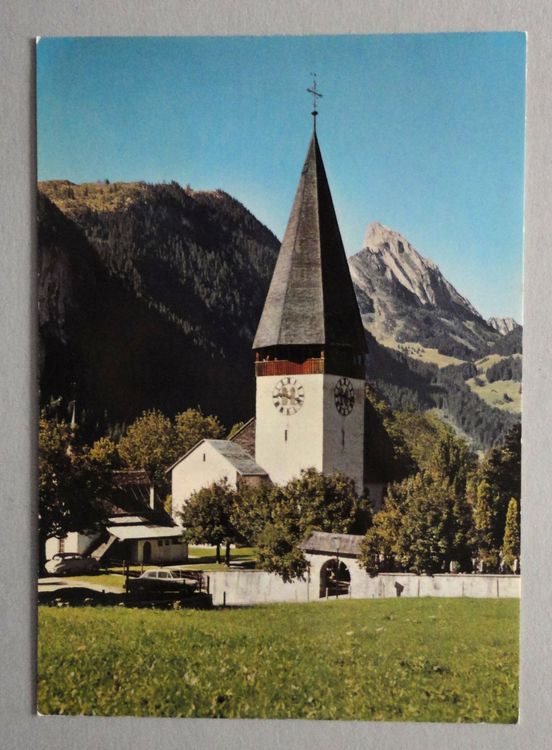 Saanen, Kirche mit Rüeblihorn (Gebraucht) in Fétigny für CHF 1 – mit Lieferung auf Ricardo kaufen