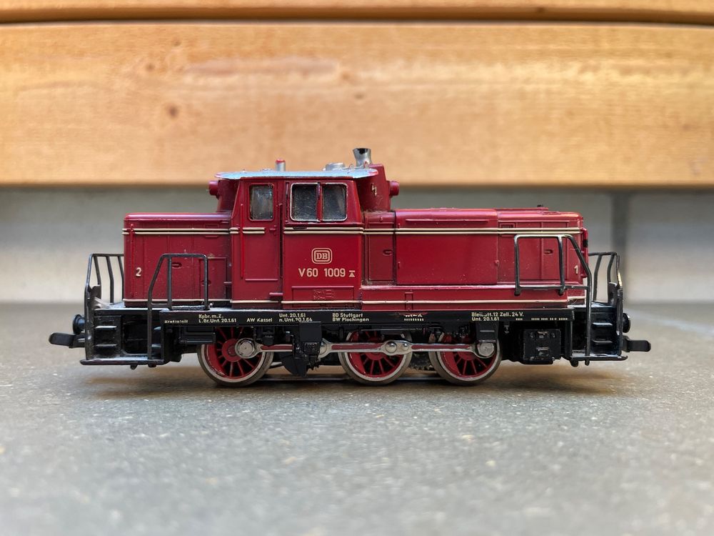 Märklin H0 Diesel Rangierlokomotive DB V60 1009 Rot (Gebraucht) in Biel ...