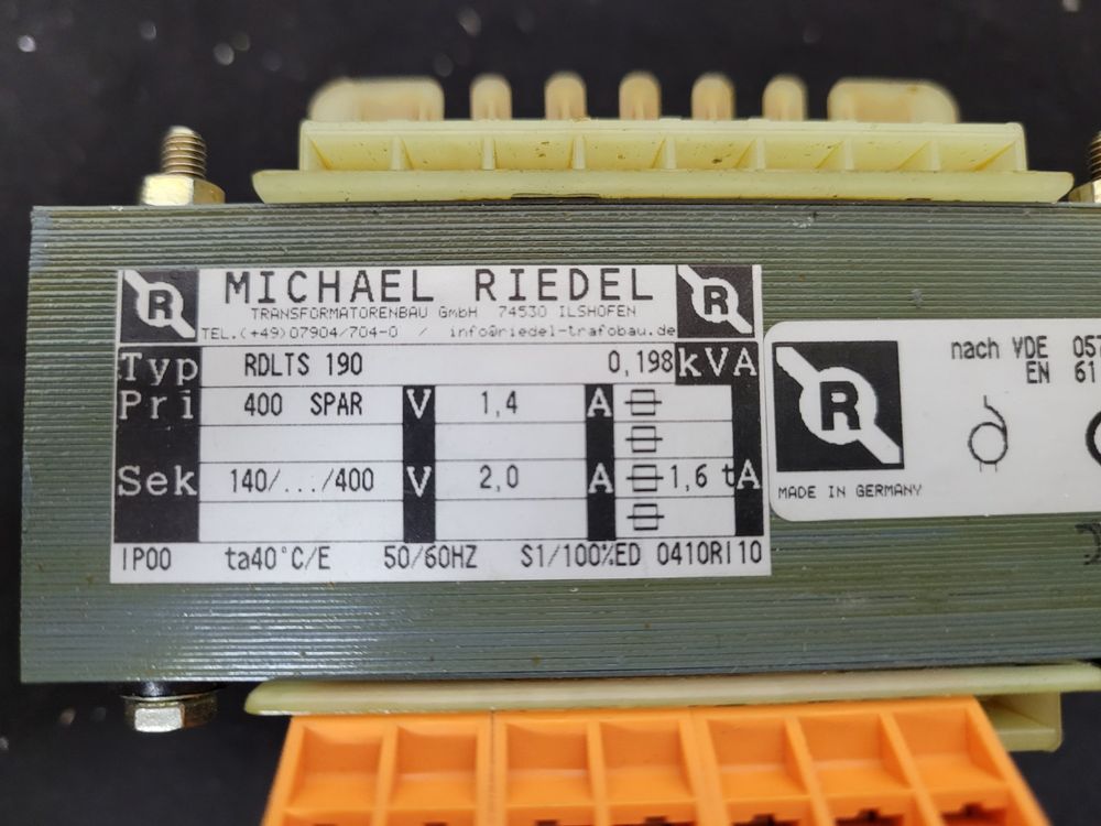 Trafo - Michael Riedel - 400V - 280V - 230V - 180V - 140V (Gebraucht ...