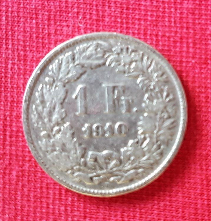 1 Franken 1910 uralte sehr rare Silbermünze ab nur 1 Fr !!! (Gebraucht) in Camignolo für CHF 3 ...
