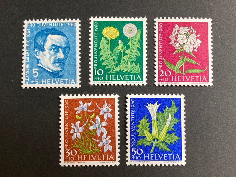 Pro Juventute 1960 - komplette Serie ** (ZNr 183 bis 187) (Neu (gemäss ...