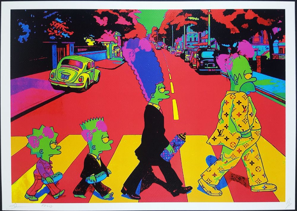 Death NYC Ltd Pop Art Druck " Vuitton Simpson Family Drip (Neu (gemäss ...