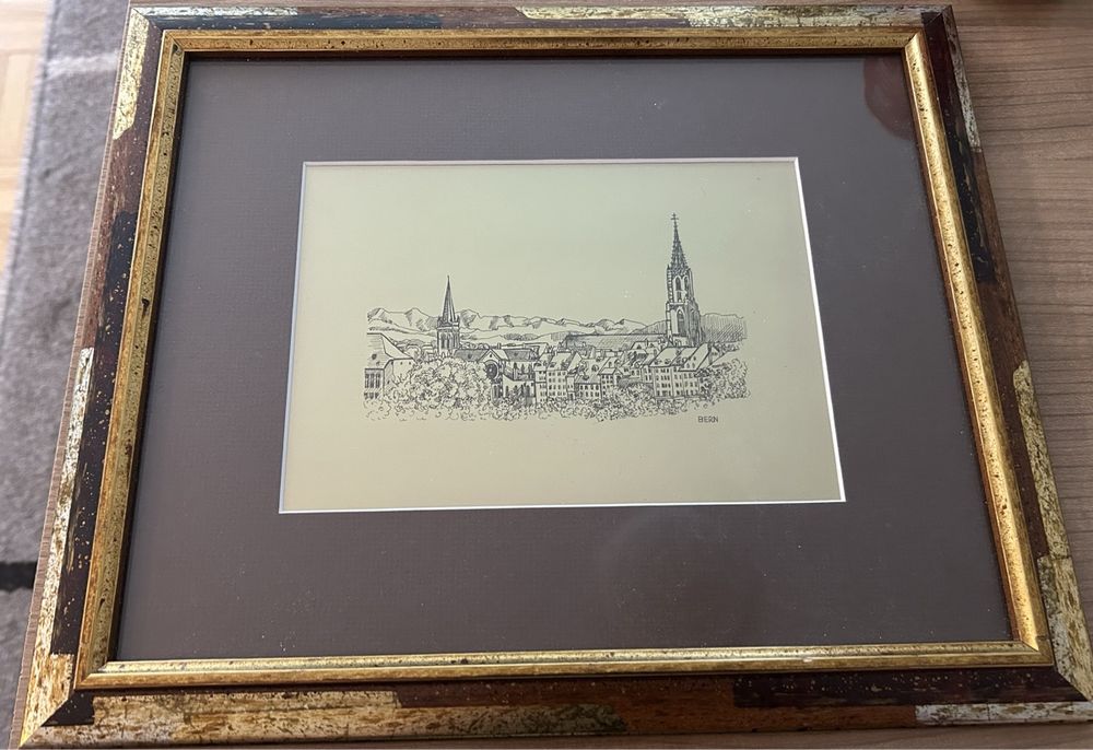 Antiker Goldener Kupferstich / Bern 1960 | Kaufen auf Ricardo