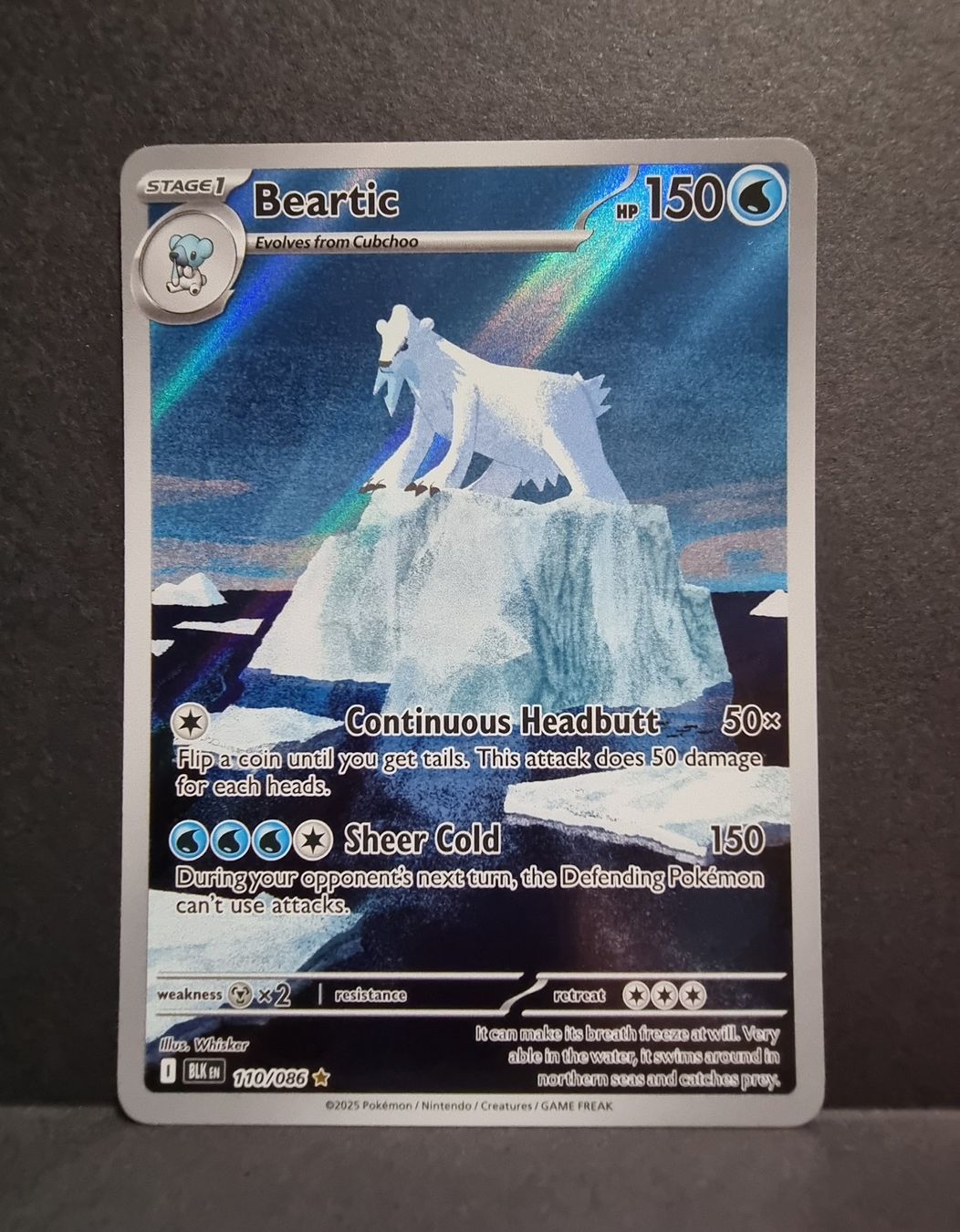 Pokémon Beartic 110/086 Black Bolt 🇬🇧 ultra rare (Neu (gemäss ...