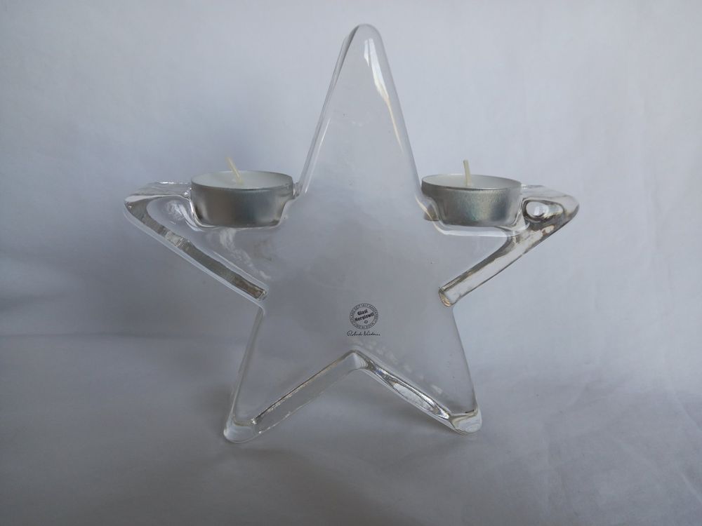 Orginal Glasi Hergiswil Stern Kerzenständer inkl. Kerzli | Kaufen auf ...
