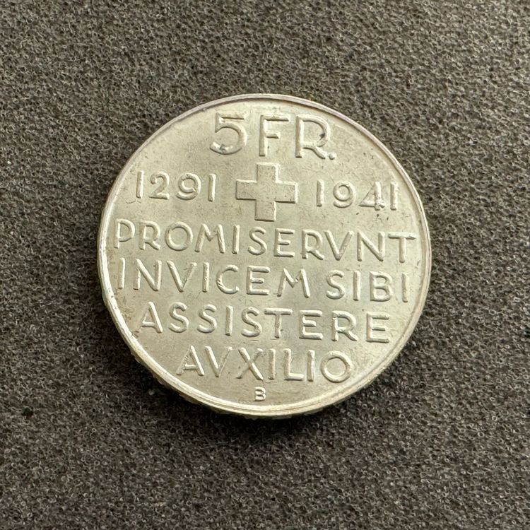 5 Franken Silber 1941 Bundesfeier -unc (Gebraucht) in Reitnau für CHF 23 – mit Lieferung auf ...