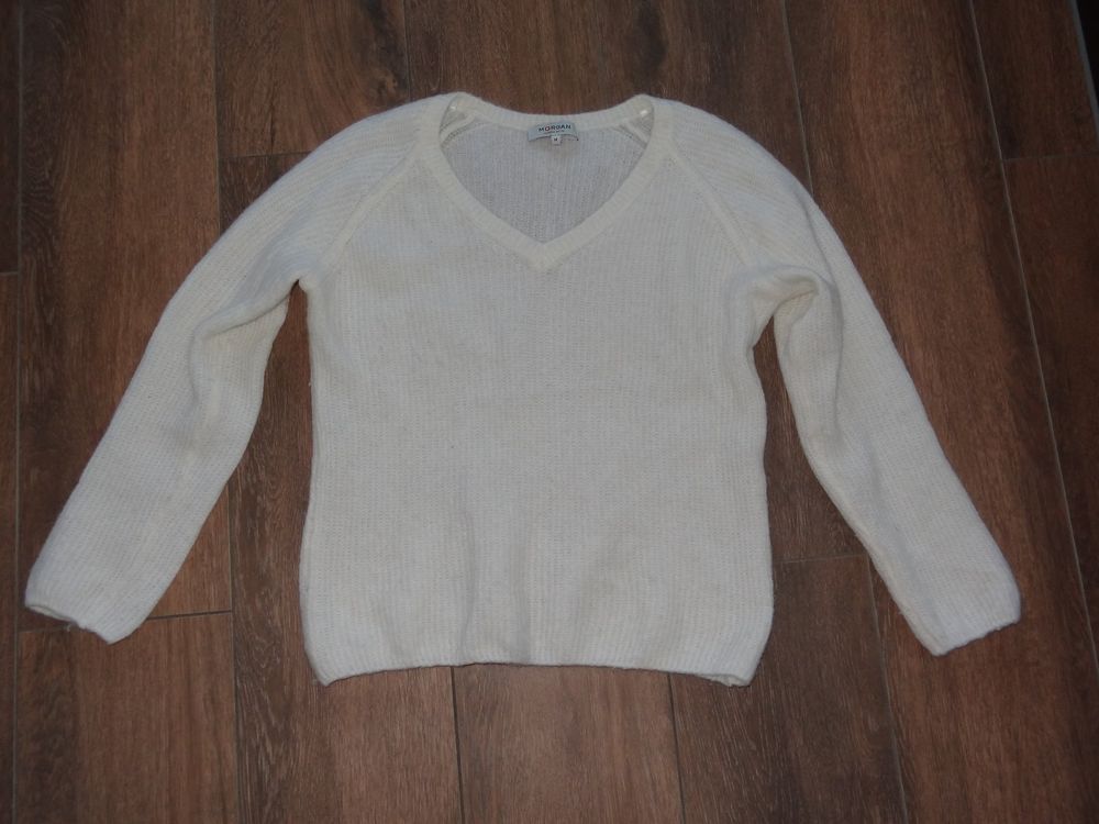 Pull Morgan blanc angora, taille M – Parfait pour l'hiver! (D'occasion ...