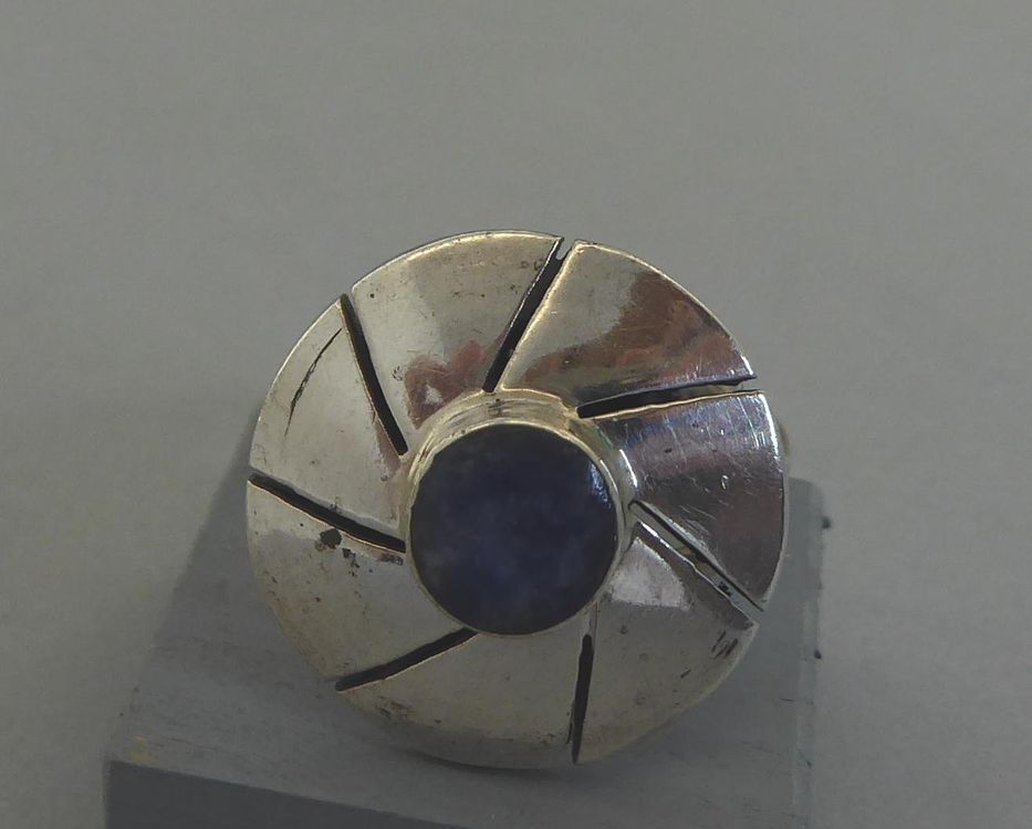 Ring 925 Silber mit echtem Azurit aus Mexiko um 1975 (Gebraucht) in ...