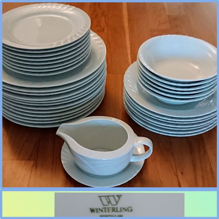 Geschirr Porzellan Winterling weiss | Kaufen auf Ricardo
