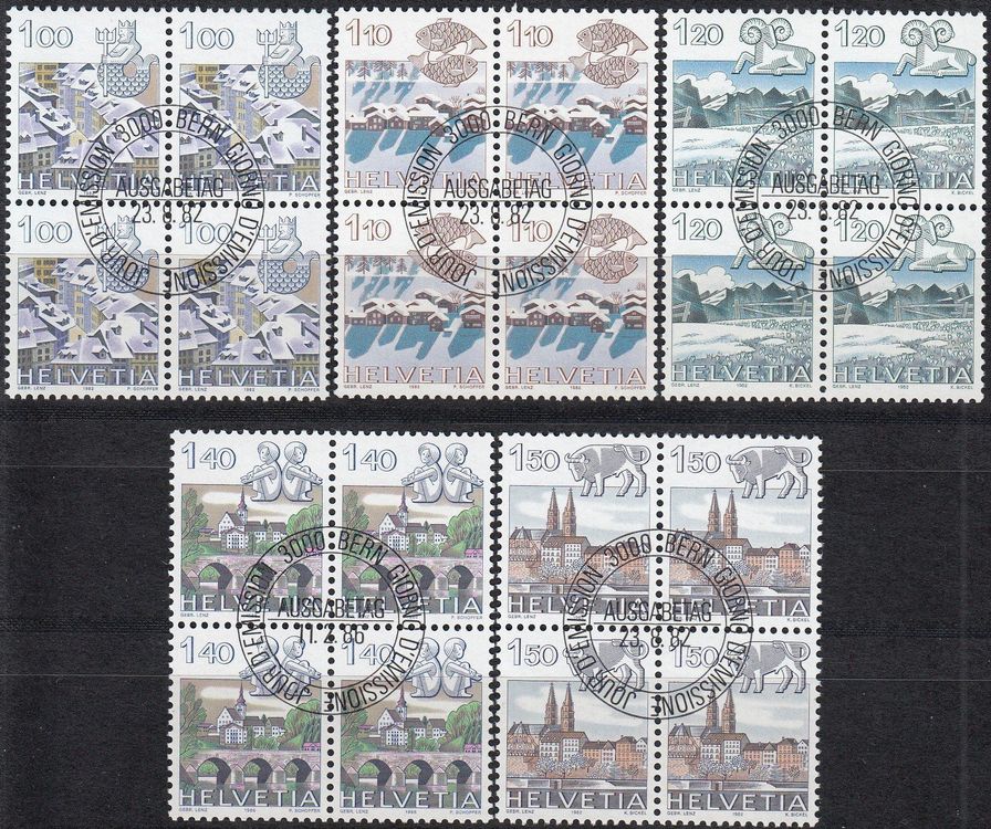 680-693 Tierkreiszeichen, Viererblocks | Kaufen auf Ricardo
