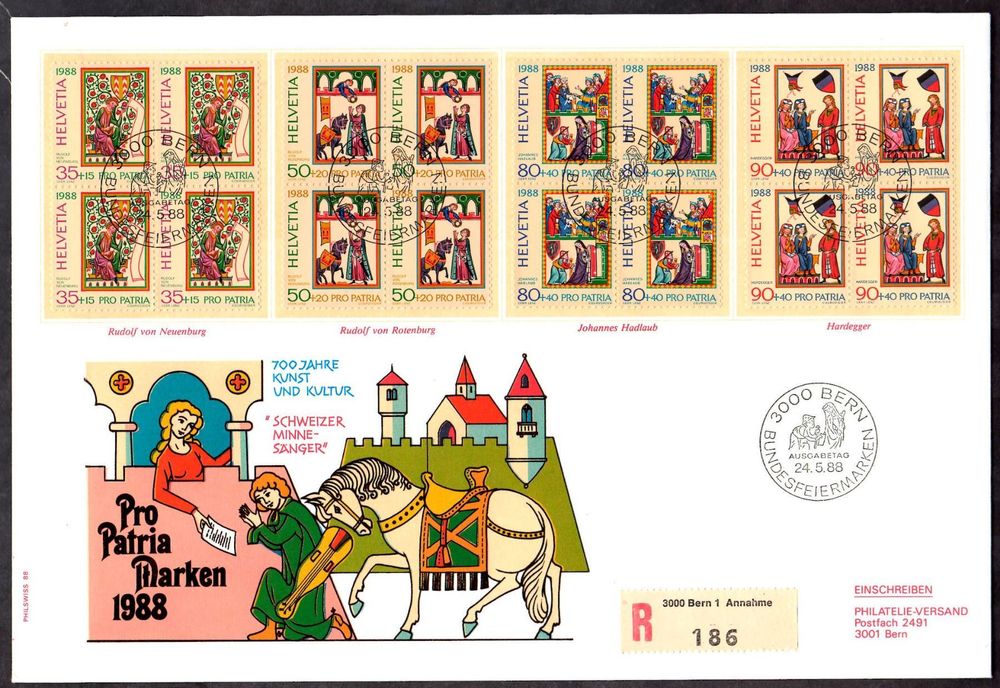 illustr. Grossbrief Pro Patria 1988 (13) | Kaufen auf Ricardo