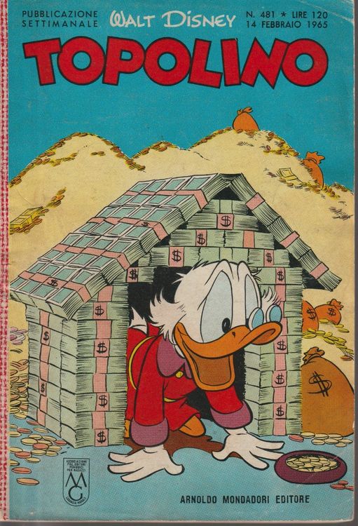 Italian edition Disney TOPOLINO # 481 FEB 14 1965 vintage Mi (Gebraucht ...