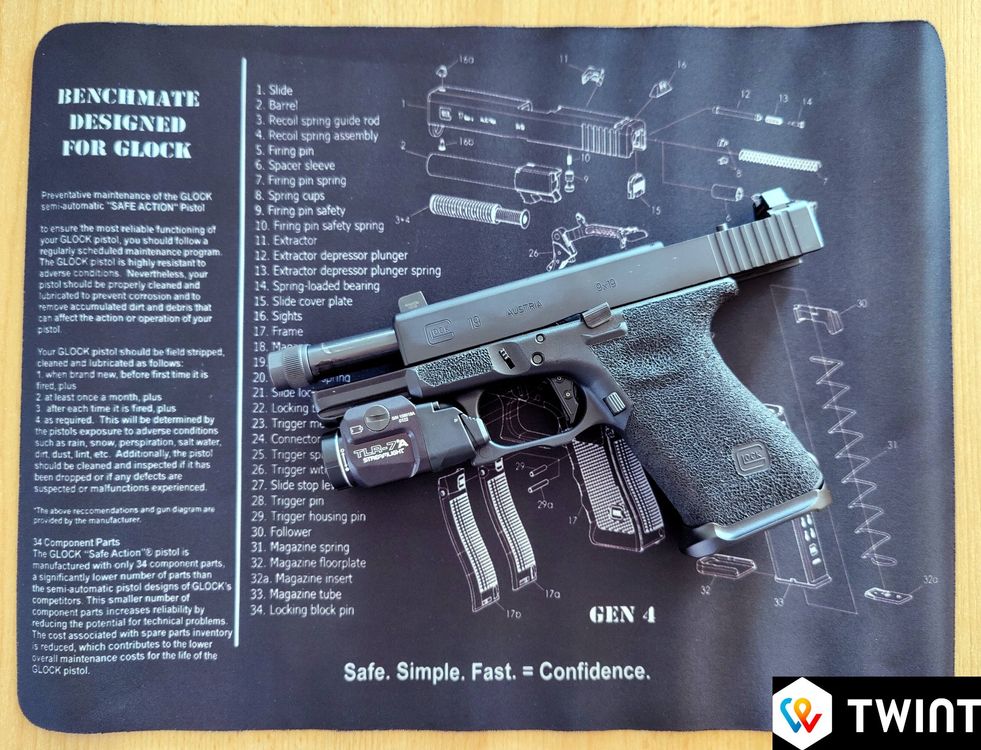 Putz- und Zerlegematte Glock - Pistolen - Reinigungsmatte (Neuf avec ...